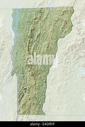 Physical map of Vermont Stock Photo: 34456180 - Alamy