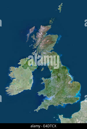 United Kingdom Map And Satellite Image