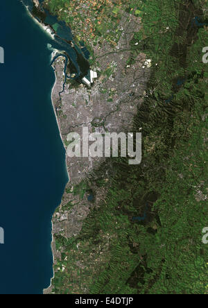 Colour satellite image of Adelaide, Australia. Image taken on August 29 ...
