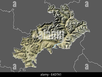 Departement of Hautes-Alpes, France, Relief Map Stock Photo - Alamy