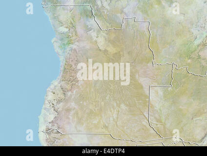 Angola, Relief Map Stock Photo - Alamy