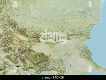 Balkans, shaded relief map Stock Photo - Alamy