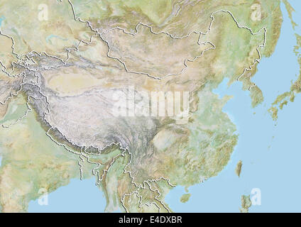 China, Relief Map Stock Photo - Alamy