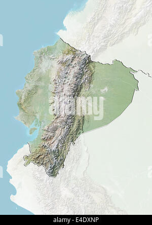 Ecuador, Relief Map Stock Photo - Alamy