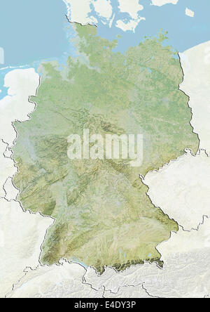 Germany, Relief Map Stock Photo - Alamy