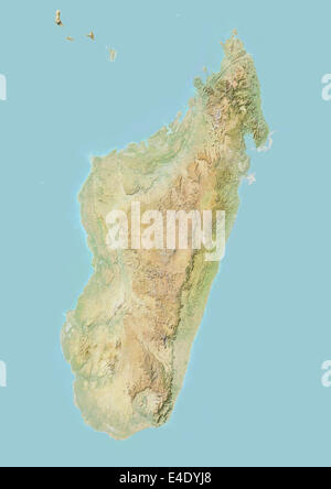 Madagascar, Relief Map Stock Photo - Alamy