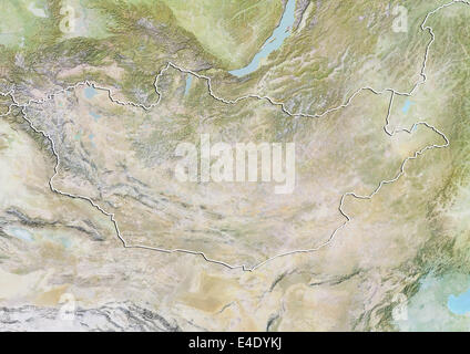 Mongolia, Relief Map Stock Photo - Alamy