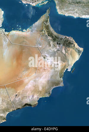 Colour satellite image of Muscat, Oman. Image taken on December 27 ...