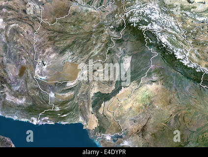 Map of Karachi, Pakistan, satellite view map in 3d. Black and white ...