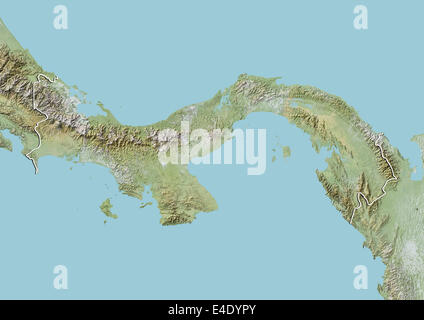 Panama, Relief Map Stock Photo - Alamy