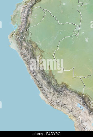 Peru, Relief Map Stock Photo - Alamy