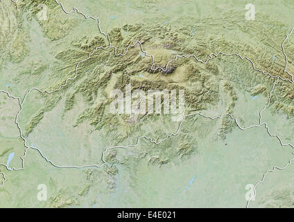 Slovakia, Relief Map Stock Photo - Alamy