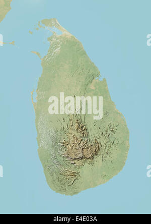Satellite Image of Sri Lanka Stock Photo - Alamy