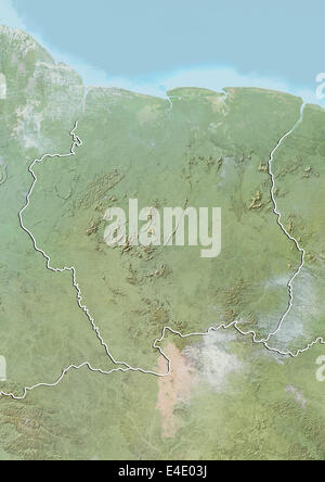 Suriname, Relief Map Stock Photo - Alamy