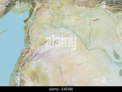 Syria, Relief Map Stock Photo - Alamy