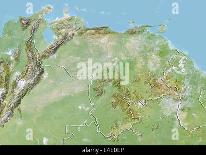 Venezuela, Relief Map Stock Photo - Alamy