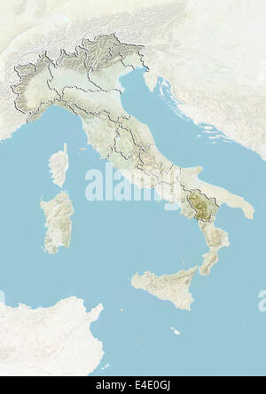 Region of Basilicata, Italy, Relief Map Stock Photo - Alamy