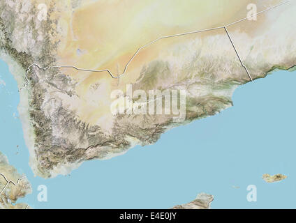Yemen, Relief Map Stock Photo - Alamy