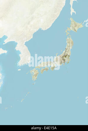 Region of Kanto, Japan, Relief Map Stock Photo - Alamy