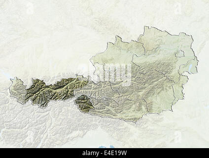 State of Tyrol, Austria, Relief Map Stock Photo - Alamy