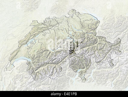 Canton of Uri, Switzerland, Relief Map Stock Photo - Alamy