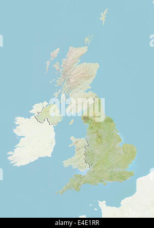 England, United Kingdom, Relief Map Stock Photo - Alamy