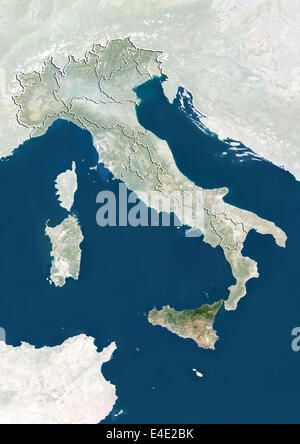 Physical geography of the Strait of Messina, Italy. Image by NASA ...