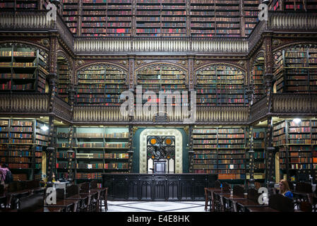 Brazil, Rio De Janeiro, the library Real Cabinete Portugues De Leitura ...