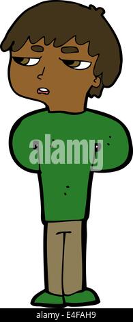 cartoon antisocial boy Stock Vector Image & Art - Alamy