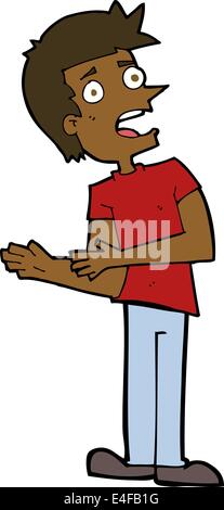 cartoon man making excuses Stock Vector Image & Art - Alamy