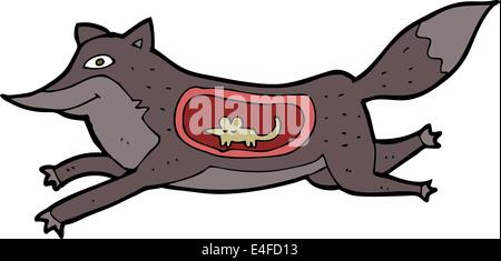 cartoon wolf with mouse in belly Stock Vector Image & Art - Alamy