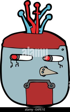 cartoon gold robot head Stock Vector Image & Art - Alamy