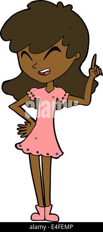 cartoon girl making point Stock Vector Image & Art - Alamy