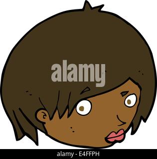 cartoon female face with raised eyebrow Stock Vector Image & Art - Alamy