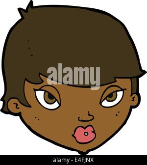 cartoon unimpressed woman Stock Vector Image & Art - Alamy