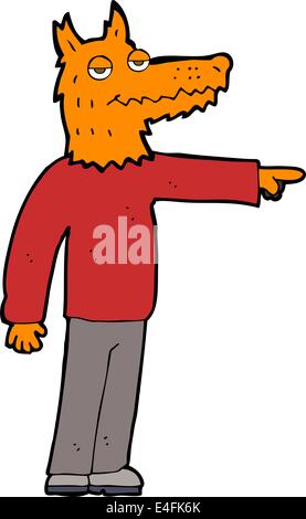 cartoon fox man pointing Stock Vector Image & Art - Alamy