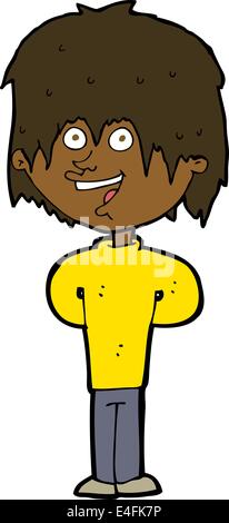 cartoon happy scruffy boy Stock Vector Image & Art - Alamy