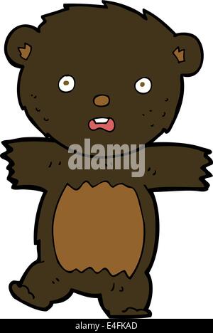 cartoon shocked black bear cub Stock Vector Image & Art - Alamy
