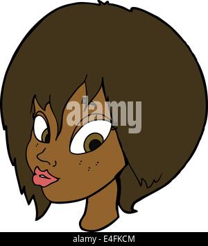 cartoon pretty female face pouting Stock Vector Image & Art - Alamy