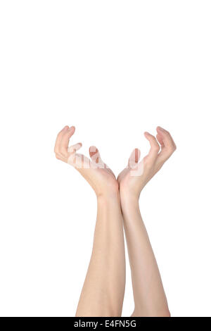 Two hands isolated on white Stock Photo - Alamy