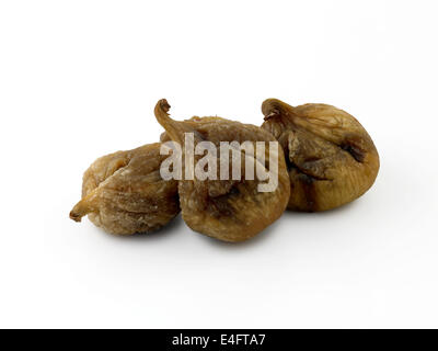 Fig tree fruits, dried figs. Dried fruit, autumn sweet. Flat lay with ...