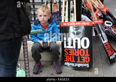 London,England, 10th July 2014 : Strike took place all across the UK ...