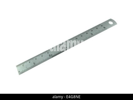 Metal ruler isolated on white background Stock Photo - Alamy