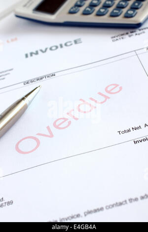 Overdue Invoice with final demand notification in red Note: account ...