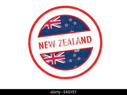 New Zealand passport stamp isolated on a white background Stock Photo ...
