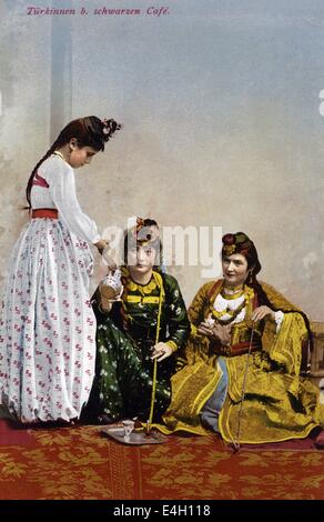 OTTOMAN EMPIRE. TURKEY. Turkish noble grooming. Engraving of the ...