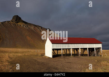 The curing shed at Bjarnahofn, Iceland Stock Photo - Alamy
