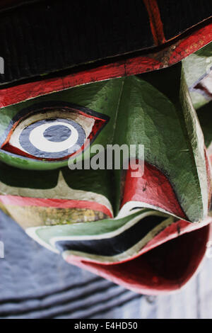 Carved cedar west coast Aboriginal First Nations ceremonial mask UBC ...
