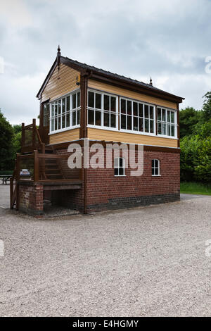 Disused railway signal box on the Tarka Trail coast path at Instow ...