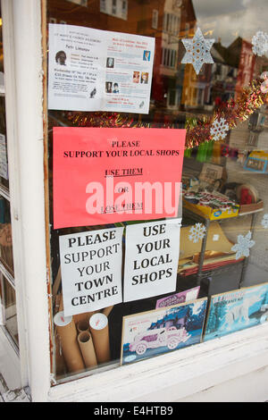 Support your local shops sign Stock Photo - Alamy